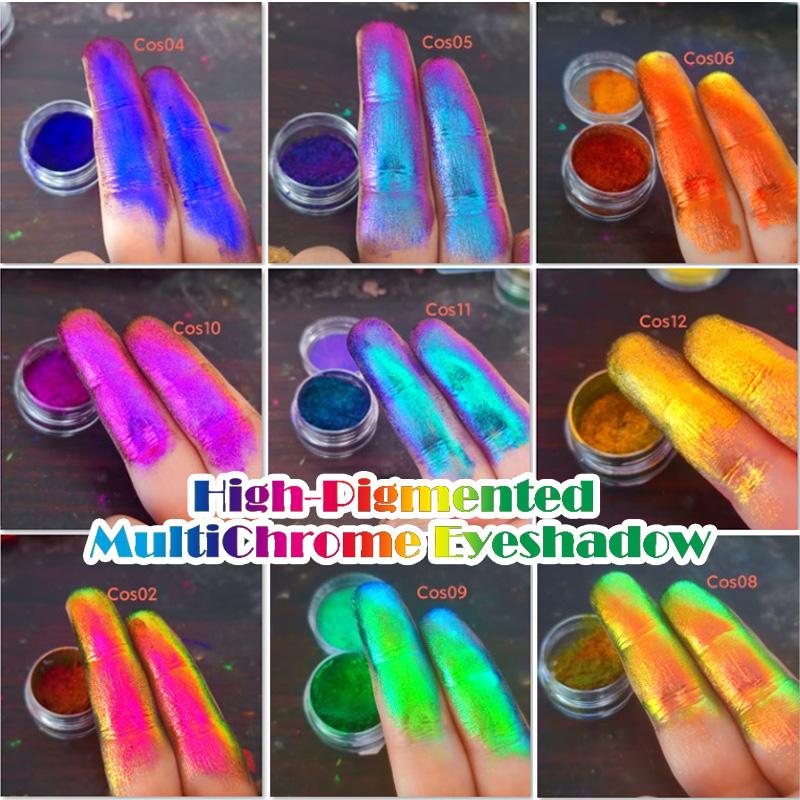 Cheap High-Pigmented MultiChrome Eyeshadow Powder MultiChrome Shifting ...