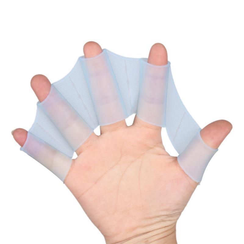 Silicone vert natation palmes nage palmée Gants main palmes Paddle ...