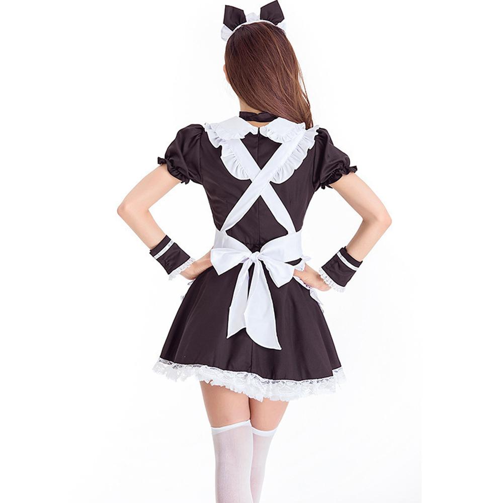 Anime Cosplay Lolita Maid Dress Hollow hasta la rodilla comprar a buen ...