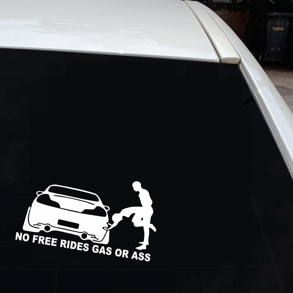 Buy NO FREE RIDES GAS OR ASS Funny Car Sticker Auto Window Bumper ...