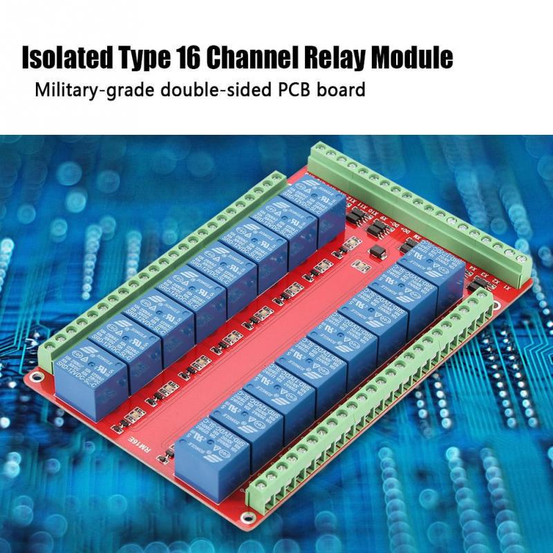 Isolated Type 16 Channel Relay Module Interface Board High/Low Level ...