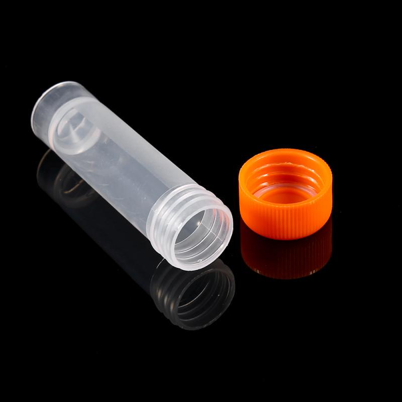 10pcs 5ml Plastic Frozen Test Tubes Vial Screw Seal Cap Pack Container ...