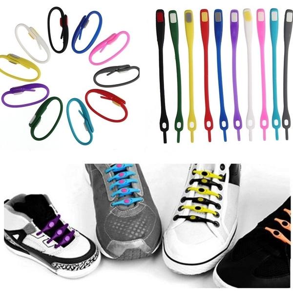 Buy Shoe Laces Fashion Sneakers Strap Silicone Shoelaces Elastic Easy ...