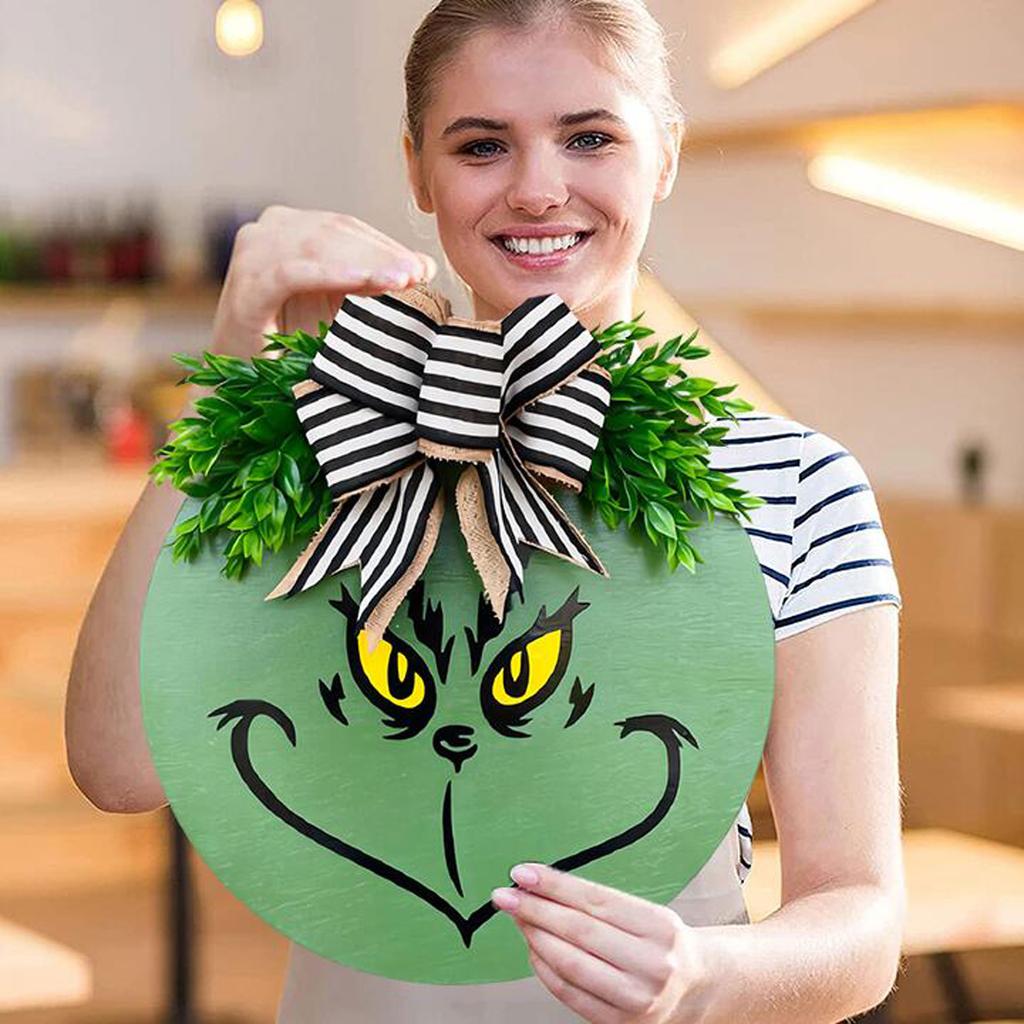 💰Kaufe Weihnachten Haustür Dekor TürKranz Home Decor Frohe Weihnachten ...