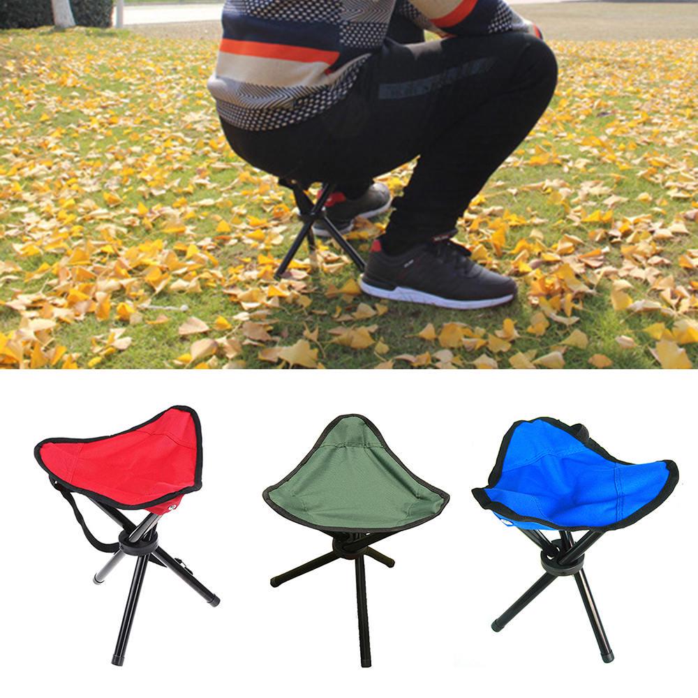 Buy Tripod Seat Triangle Chair Folding Stool Portable Outdoor Camping ...