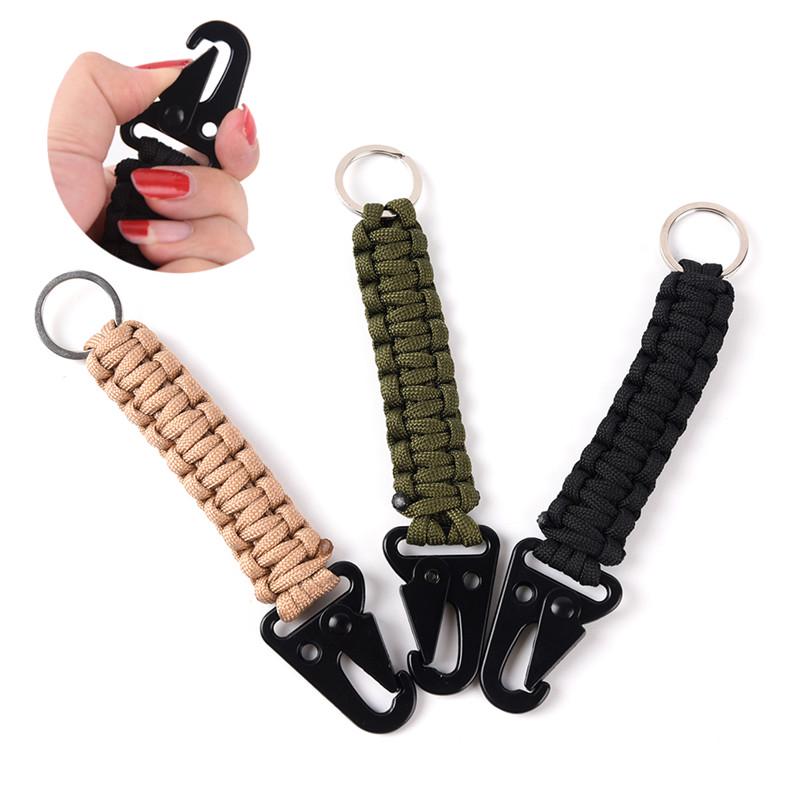 Buy Outdoor Survival Kit Parachute Cord Keychain Paracord Key Chain ...