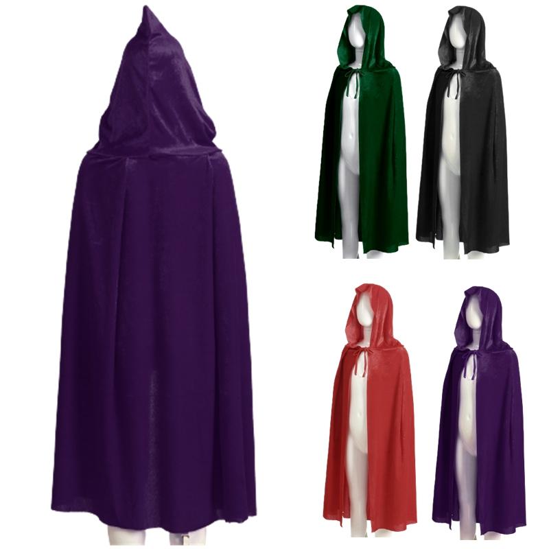Buy Halloween Cloak Kids Unisex Role Play Pure Color Hooded Hoodie ...