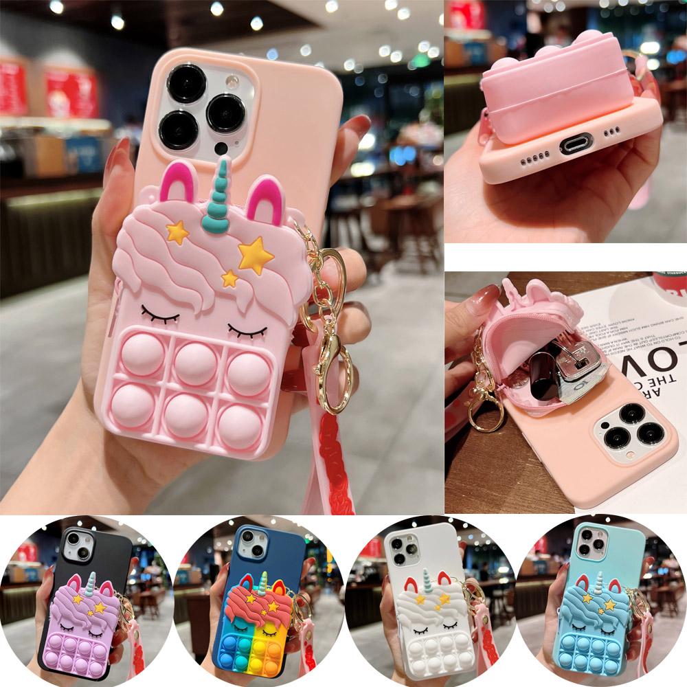 Buy For Samsung Case Relieve Stress Pop Fidget Toys Wallet Holder Bag ...