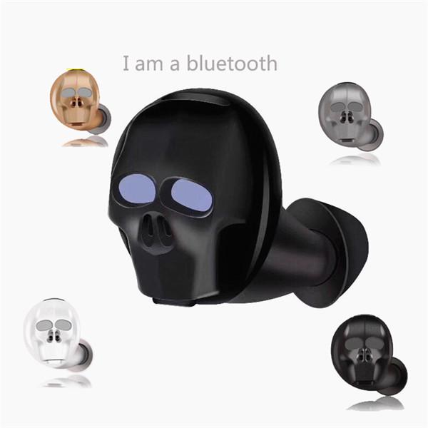 Buy Fashion Skeleton Waterproof Stereo Headphone In-ear Earbuds ...