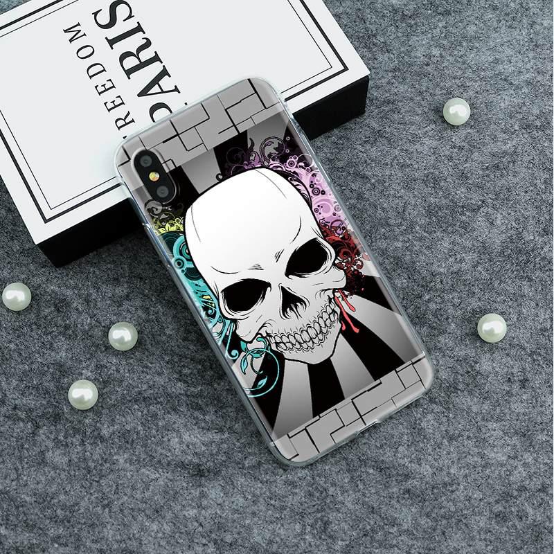 Buy Scary Skull Phone Case For Iphone 7/7P/8/8P/X/XS/XR/XS MAX Soft ...