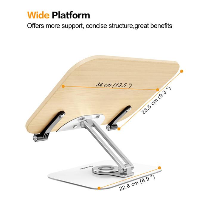 Cheap Book Stand for Reading Adjustable Holder with 360° Rotating Base ...