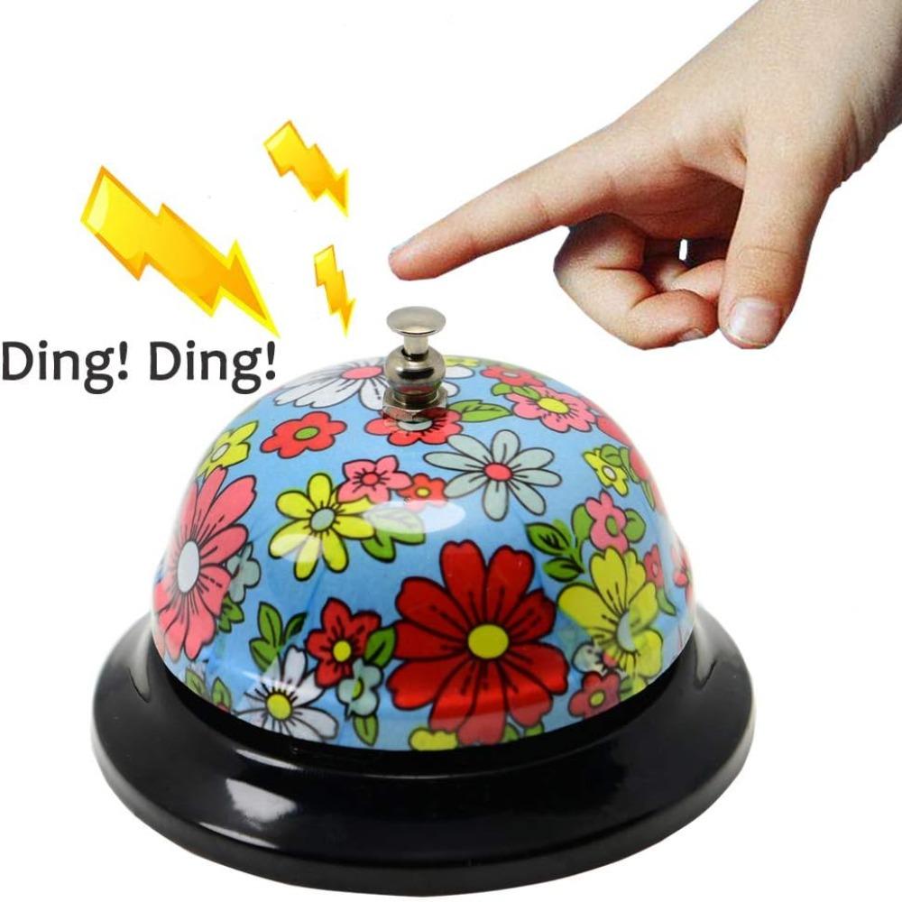 Buy Flower Printed Bell Ringers Colorful Service Desk Bell Hotel ...