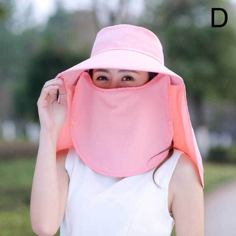 Buy Women Windproof Full Face Mask Face Neck Cover Sunscreen Cap ...