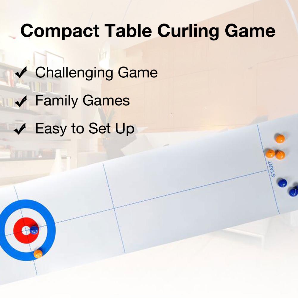Buy 120*28CM Foldable Table Mini Curling Ball Tabletop Curling Game ...