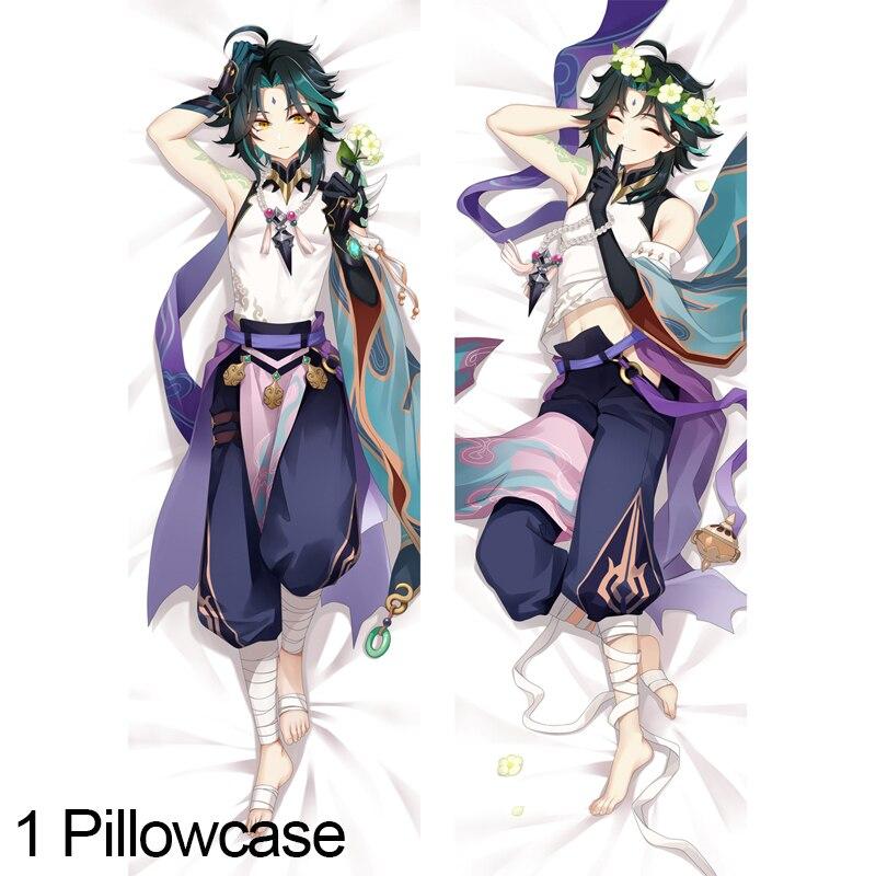 Buy Game Genshin Impact Keqing Pillow Case Dakimakura Zhongli Costume ...