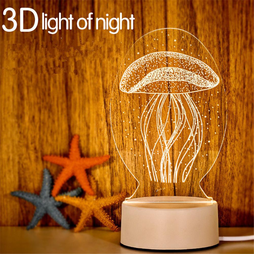 3D Led Night Light Desktop Decorative Lamp For Bedroom Art Decor Gifts ...