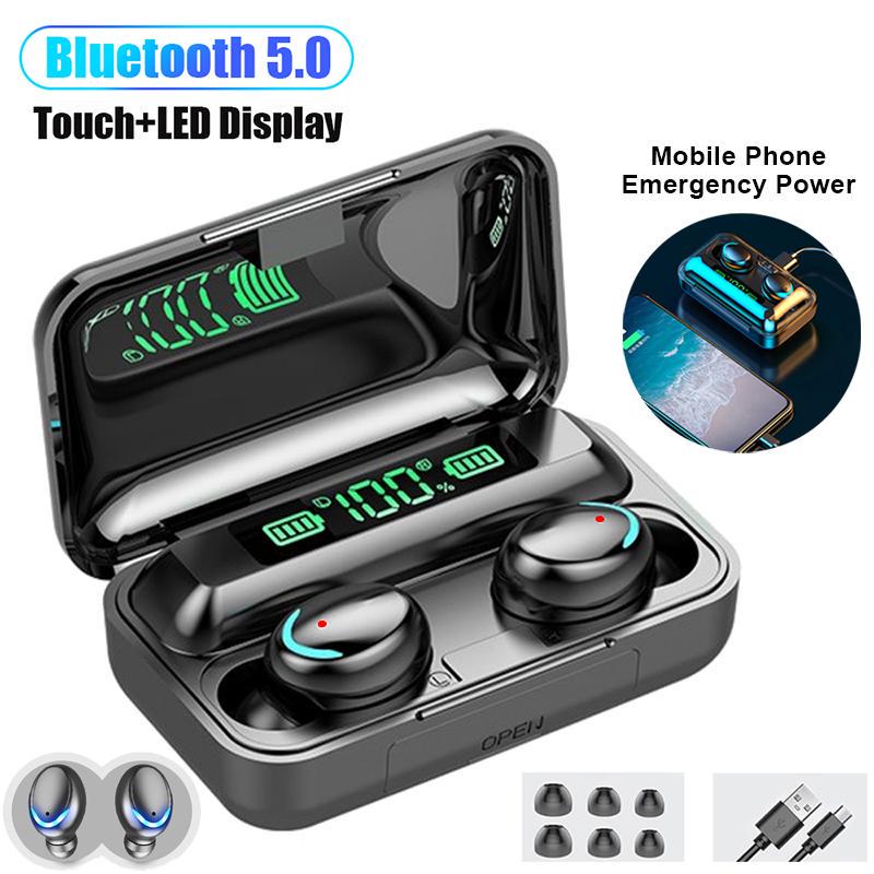 Buy F9 TWS Wireless Headphones 5.0 Bluetooth Earphones 9D Stereo Sports ...