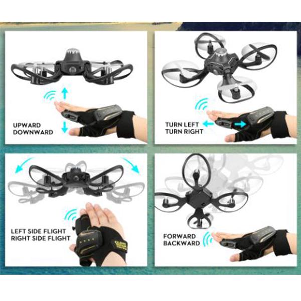 Buy W606-16 Volcano Gloves Control Interactive Mini Drone Quadcopter ...