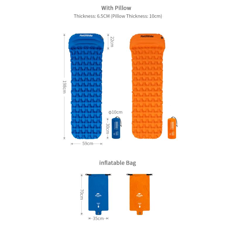 Buy Naturehike Outdoor Camping Mat, Inflatable, Light Air Bed at ...