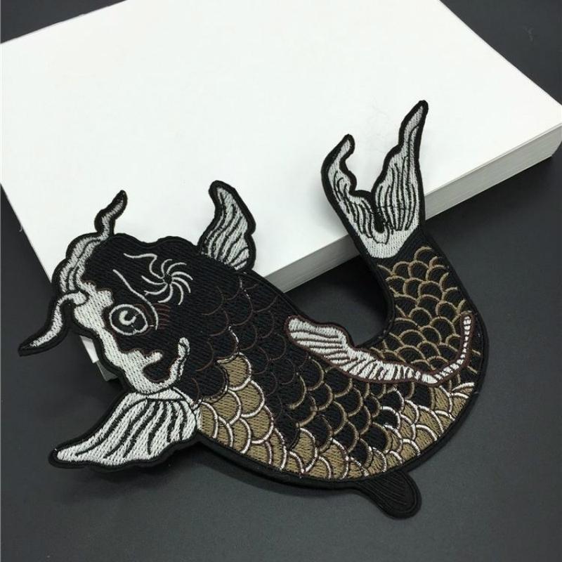 Buy Patches 1pc Big Fish Embroidered Patches Iron On Or Sewing Clothes ...