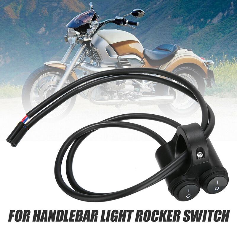 Buy 7/8" Aluminum Handlebar Switch Dual Light Rocker Waterproof For ...