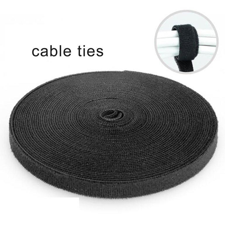 Zao Ren jduhf Black Nylon Cable Manager Winder Cable Clip Ties Belting ...