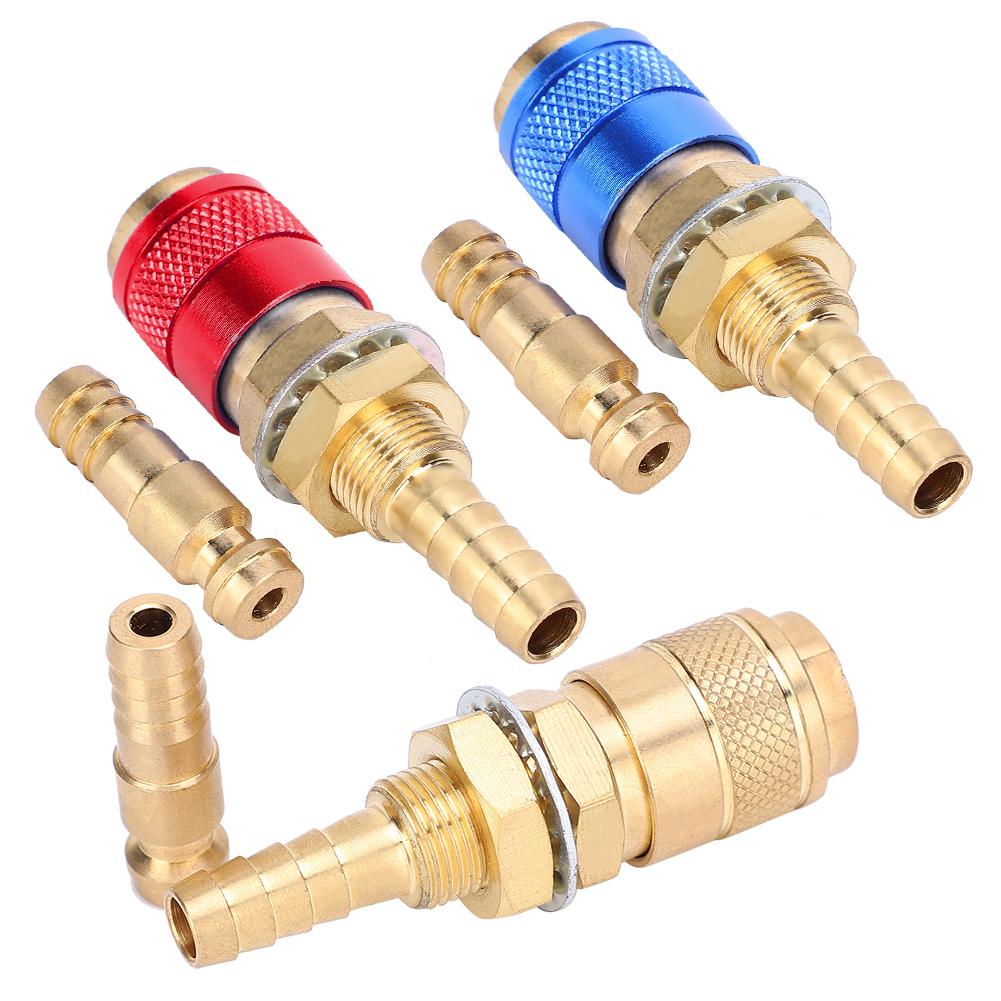 Brass Gas Adapters For Welding Torch 3pcs 8mm Quick Connectors For TIG ...