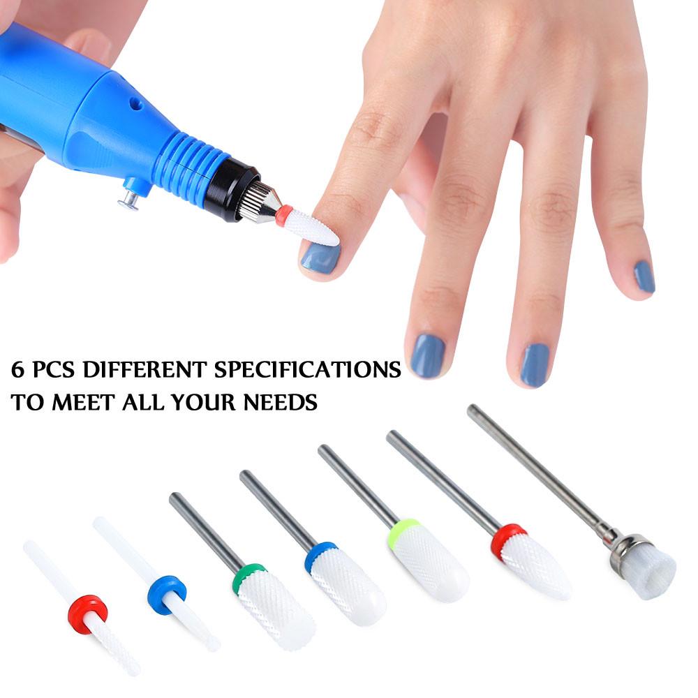 Buy Nail Art Grinding Drill Bits Electric Nail Machine Diamond Bullet ...