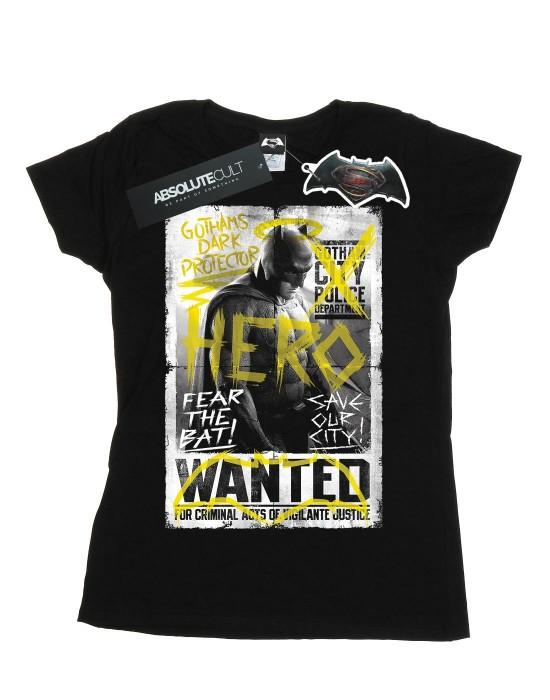 Kaufe DC Comics Damen/Damen Batman v Superman Wanted Poster Baumwoll-T ...
