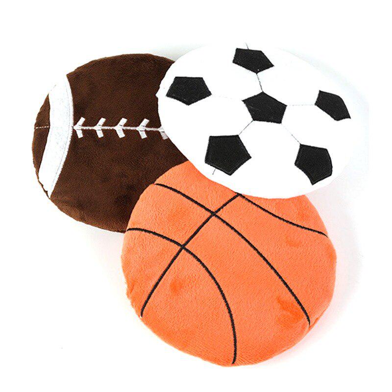 Buy Pet Toy Plush Disc Dog Interactive Soft Flying Spherical Disc Dog ...