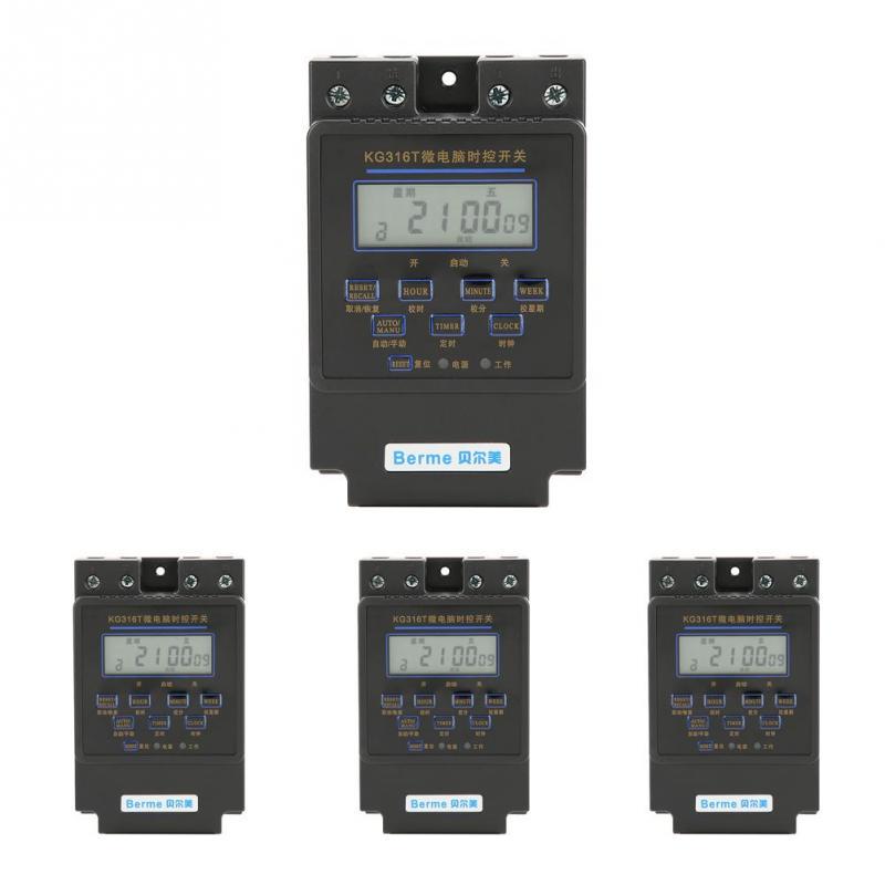 Buy KG316T-A Microcomputer Timer Switch Digital LCD Programmable Time Control Switch at ...