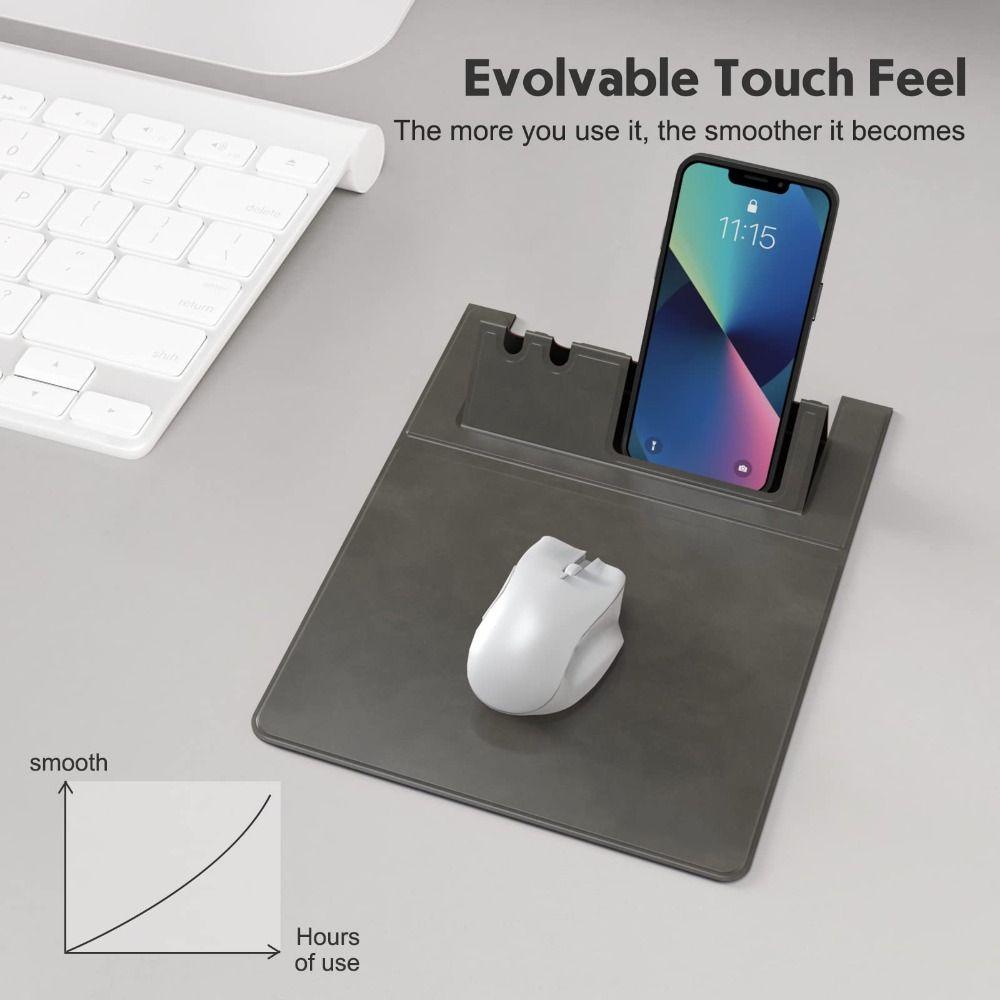 Satın alın Computer Table Non-Slip Base Mousepad PU Leather Pen Holder ...