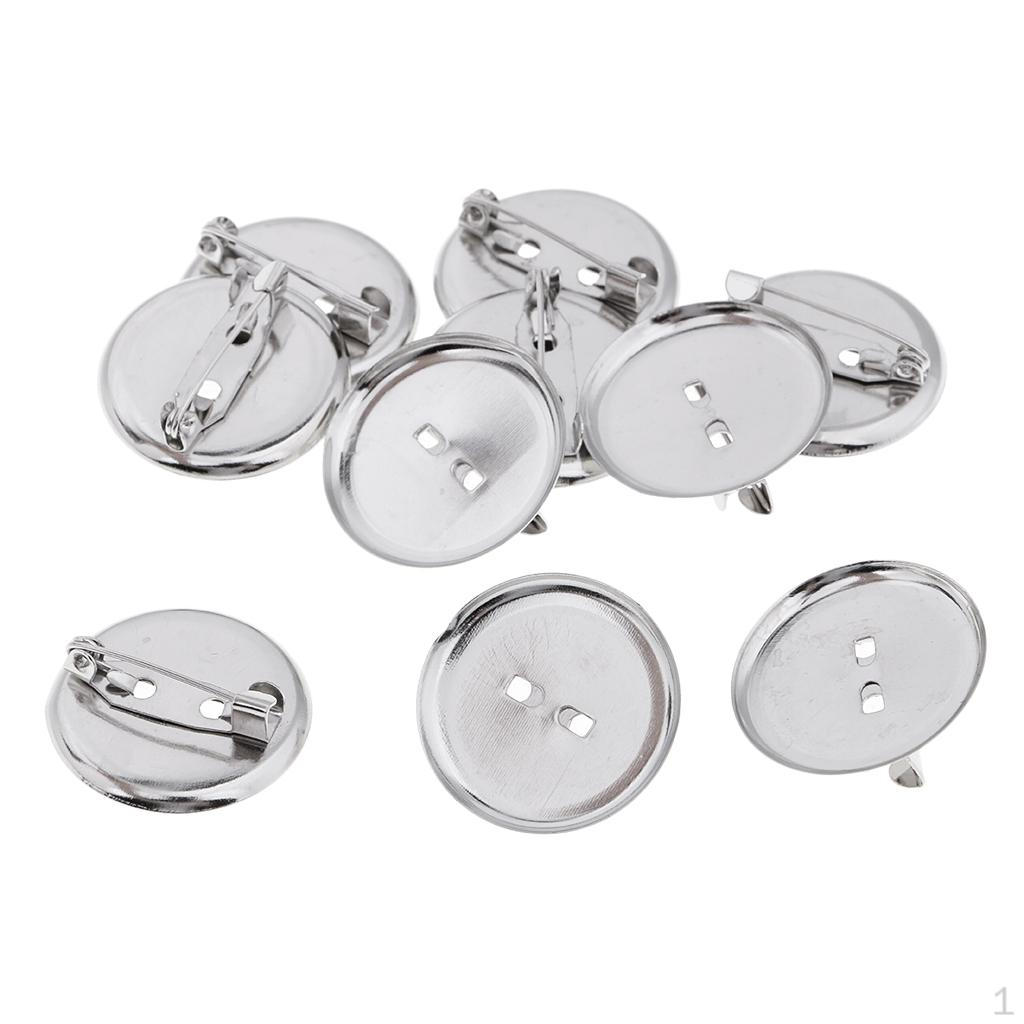 Buy 10 Pieces Brooch Blank Lapel Pin Badge Base PinBack Button Base ...