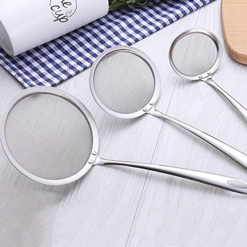 Buy Stainless Steel Mesh Spoon Sifter Sieve Kitchenware Cooking Skimmer ...