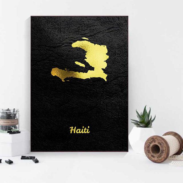 Cheap Golden Contries Map Russia Italy Poland Morocco Canvas Painting ...