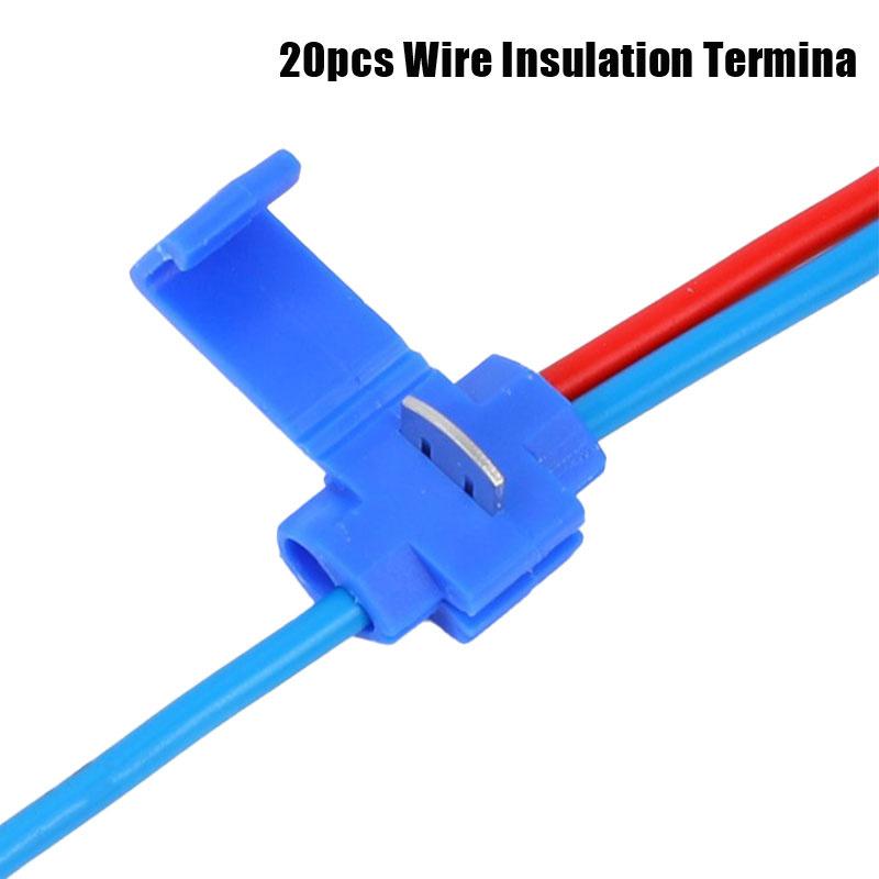 Buy 20Pcs Wire Connector Lock Snap Without Breaking Cable Insulated ...