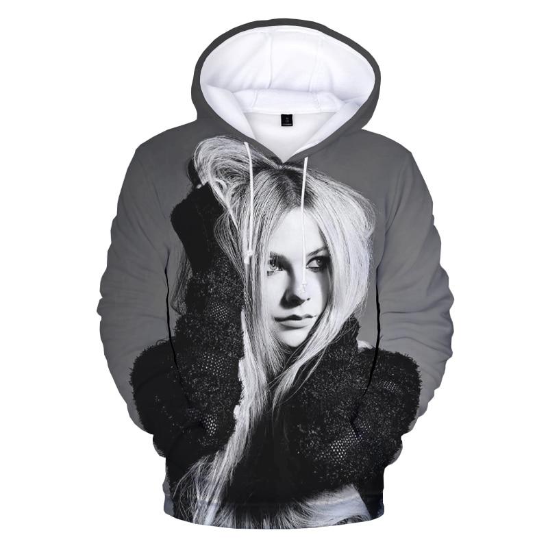 Buy 2023 New American Singer 3D Printed Avril Lavigne Hoodie Women's O ...