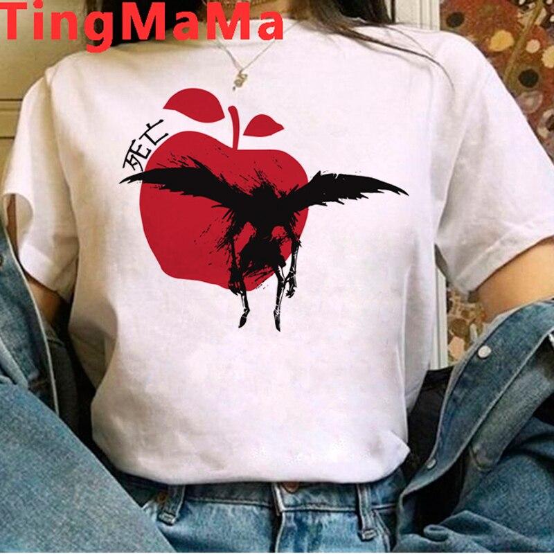 Buy Death Note Light Yagami T Shirt Kawaii Summer Tops 90s Manga ...