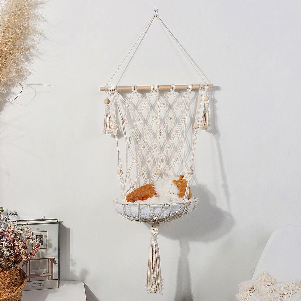 Buy Puppy Bed Fruit Storage Cat Dog Bed Basket Macrame Cat Hammock ...