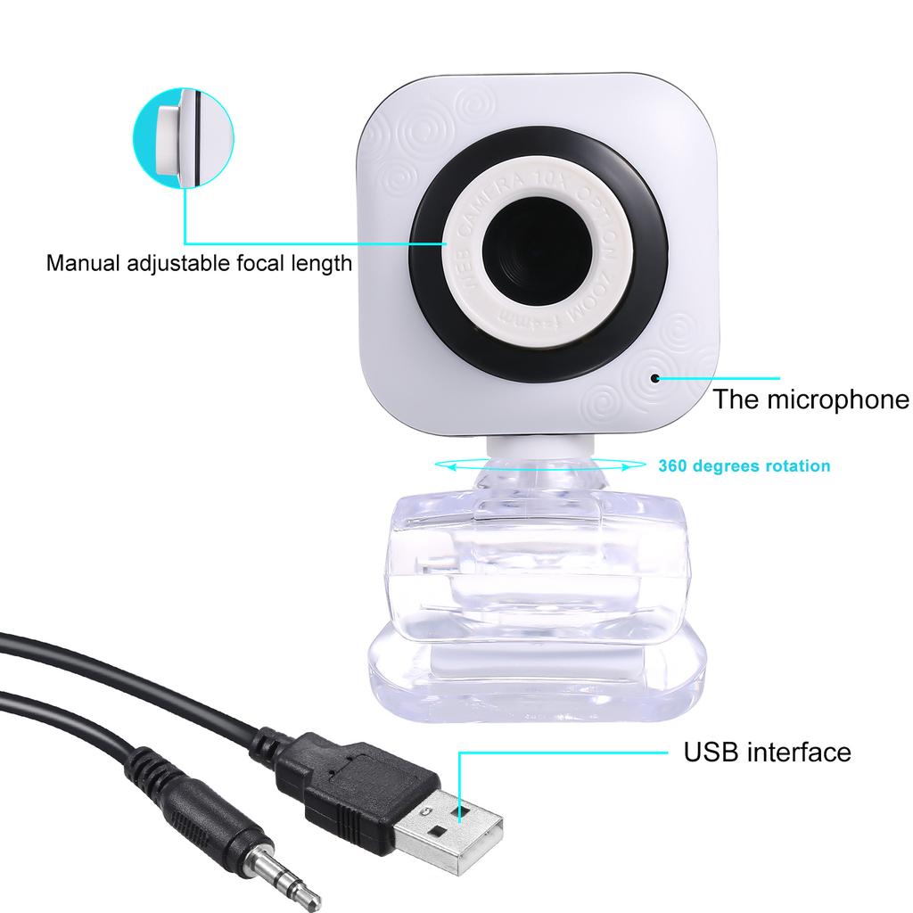 Buy 0.3 Megapixels High-definition Web Camera Clip-on USB Webcam for PC ...