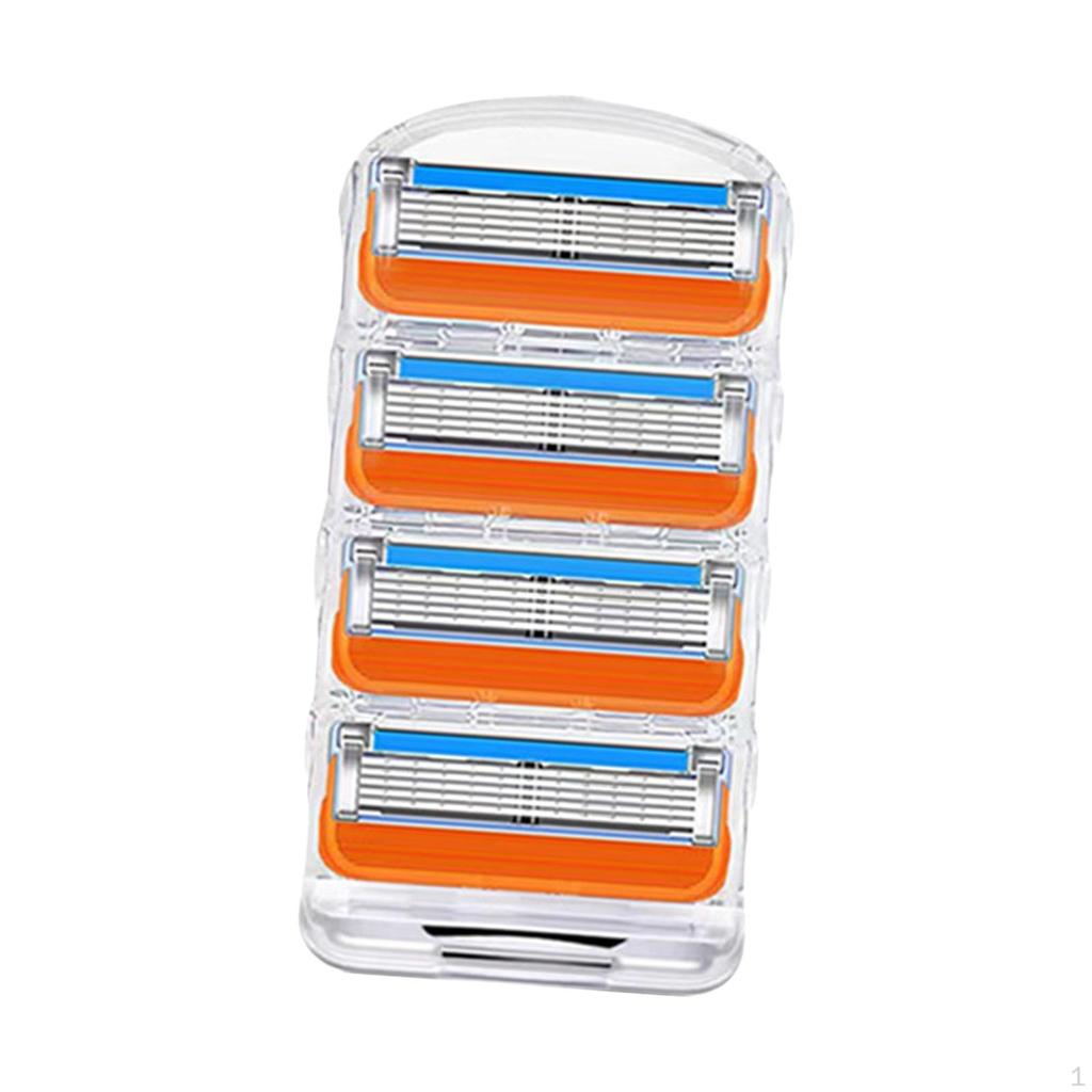 Buy 4 Pieces Stainless Steel Refillable Refill Shaver Cartridges for ...