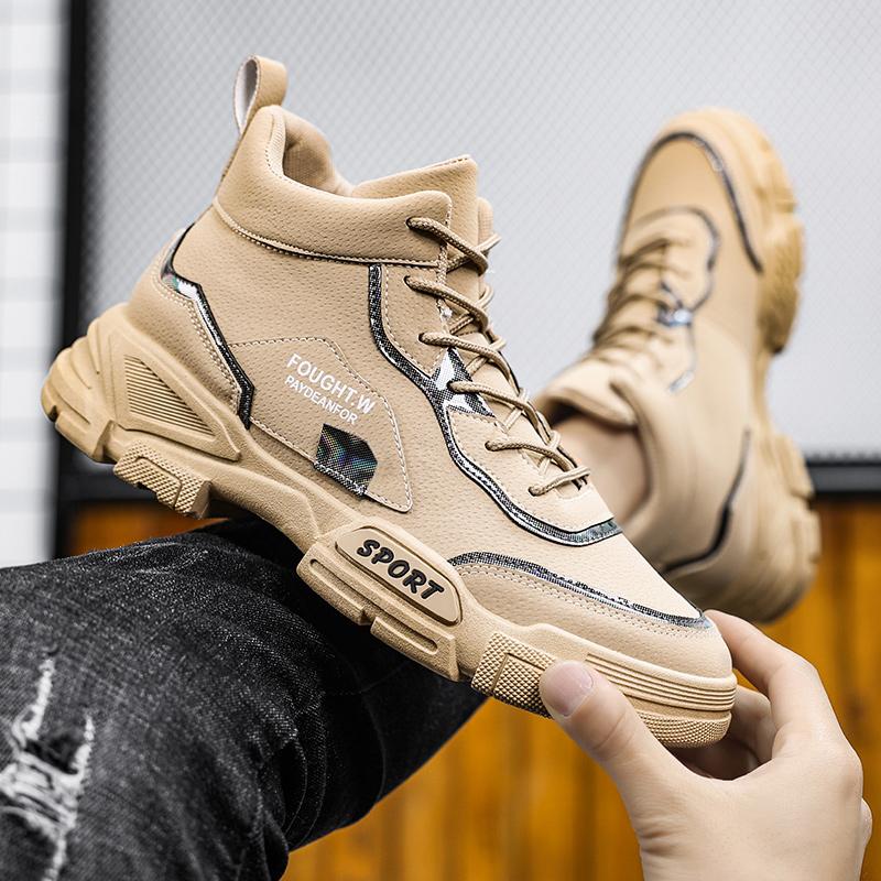 Buy Autumn Season New Trendy Cool Men's Boots All-match Fashion High ...