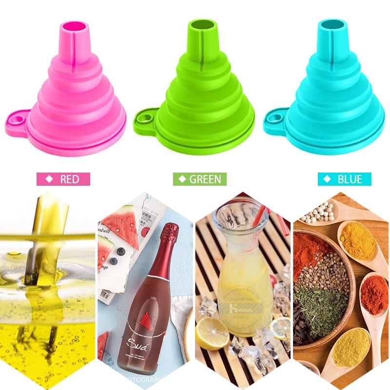 Cheap Silicone Collapsible Funnel for Transferring Liquid Fluid Liquid ...
