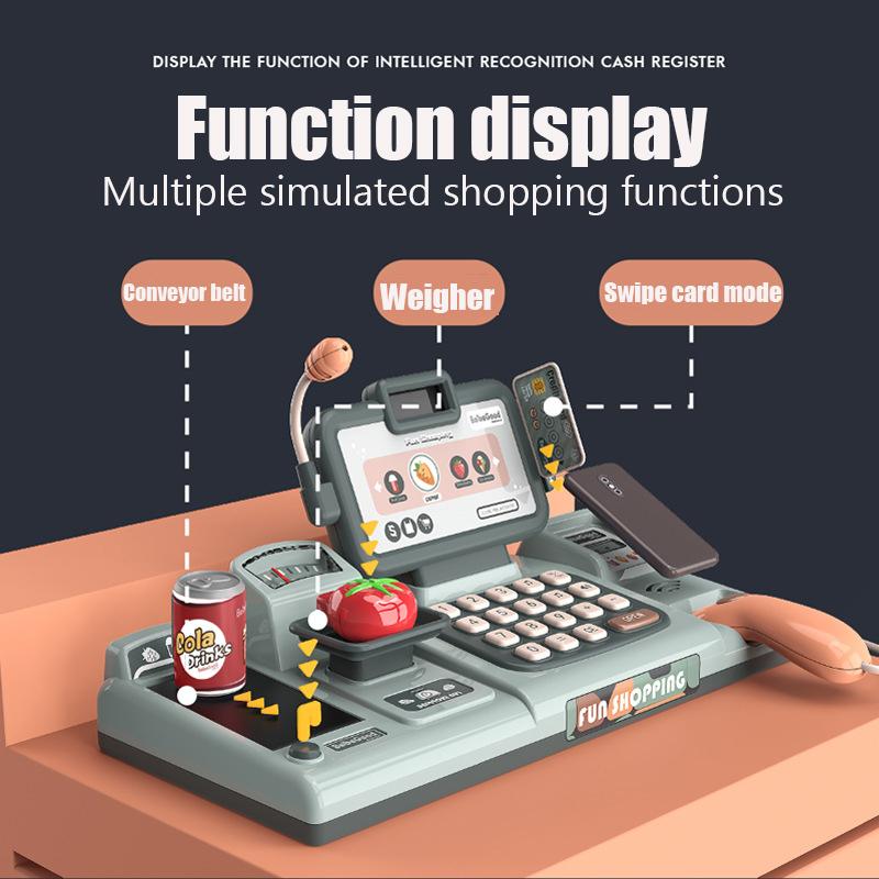 Buy Kids Shopping Cash Register Toys Mini Supermarket Set Simulation ...