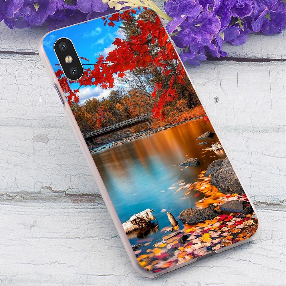 Autumn fall Phone Cover for iPhone 8 X Honor Samsung Galaxy Redmi ...