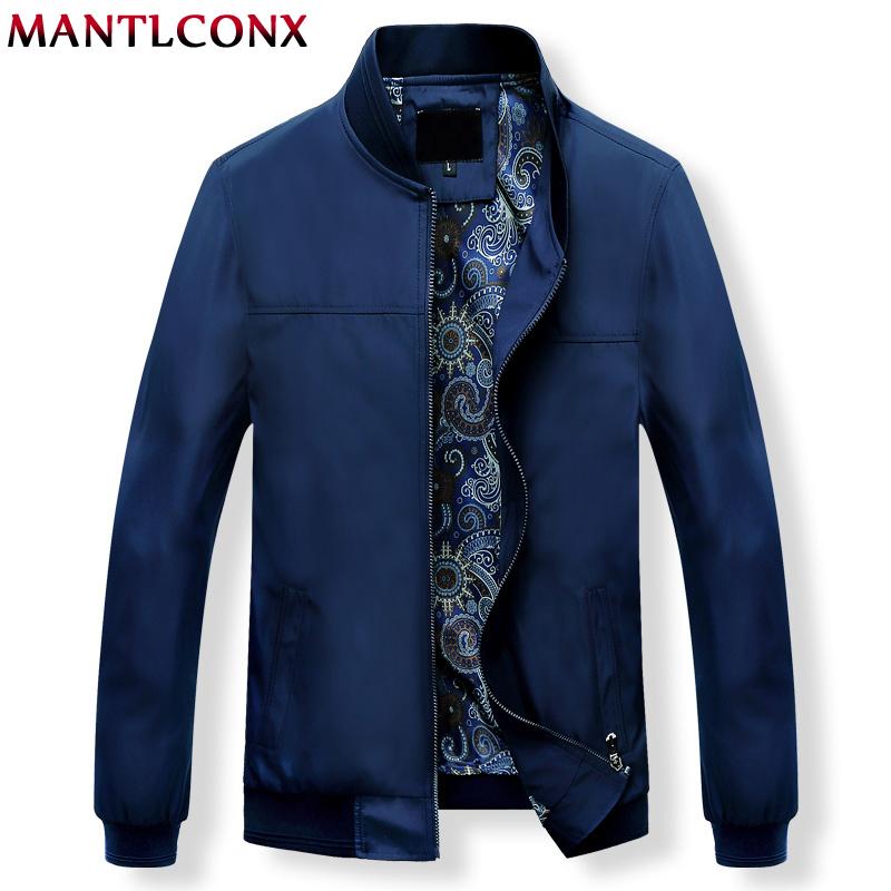 Buy MANTLCONX Mens Jackets Spring Casual Coats Solid Color Mens Stand ...