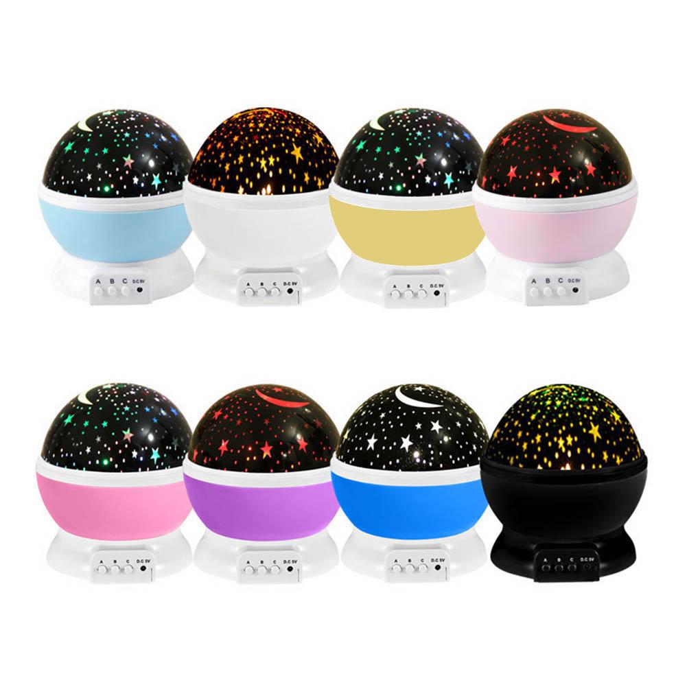 Buy LED Rotating Night Lights Starry Sky Projection Lamp for Children ...