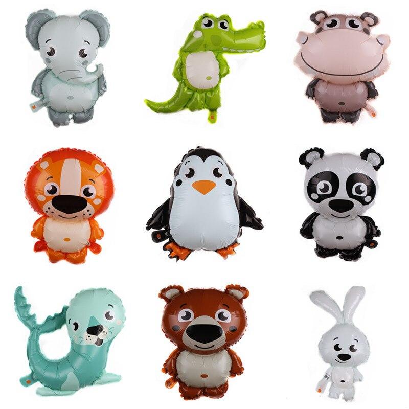 Cumpără 1Pc Desen animat animal forma folie baloane aer heliu Balon Zoo ...