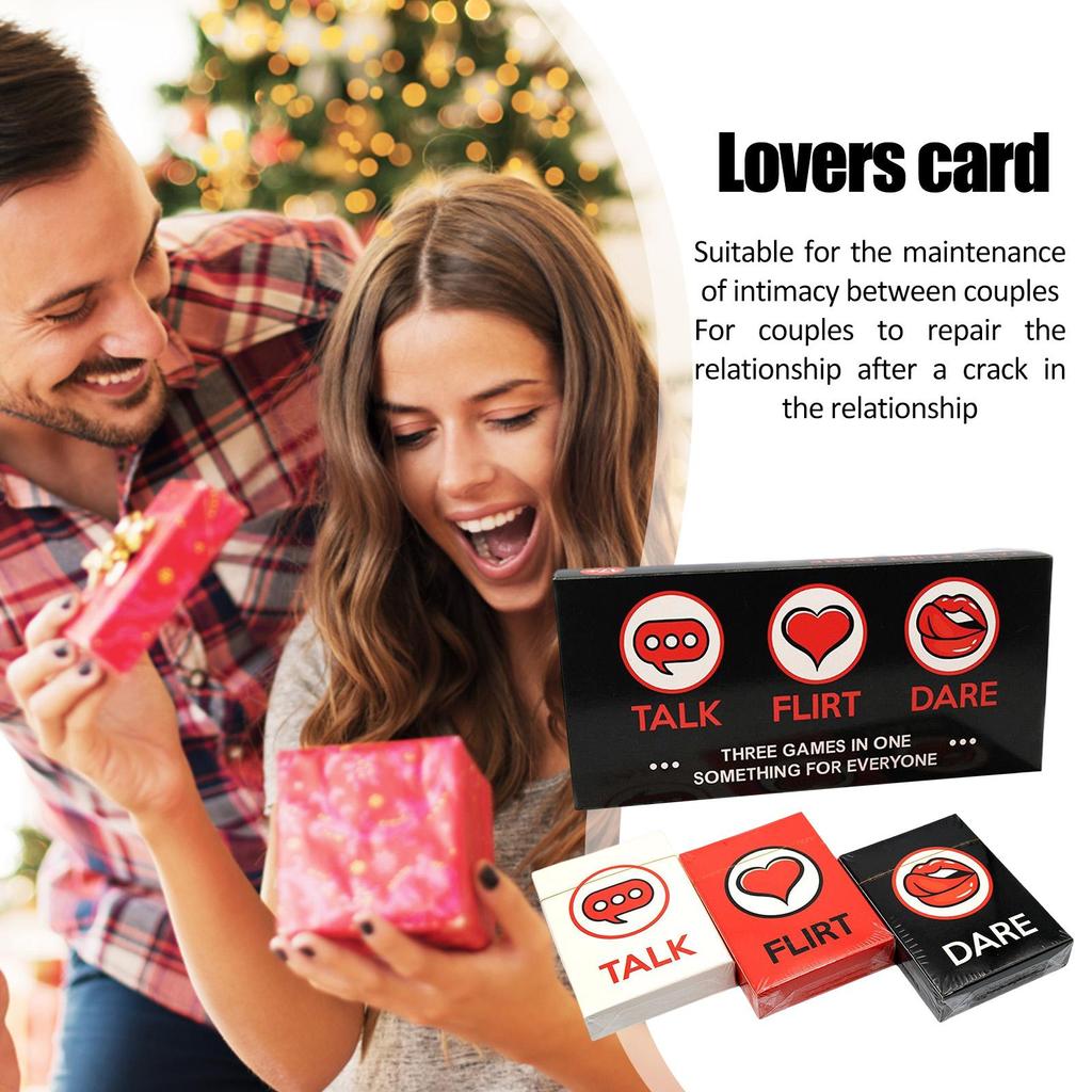 Buy Fun Couple Romantic Card Game Game Deck Talk Or Flirt Or Dare Cards ...