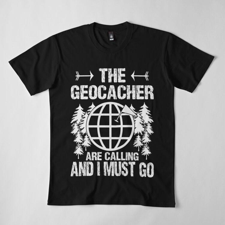 Men Premium Cotton Harajuku T-Shirt Geocaching Gift Adventure Card ...
